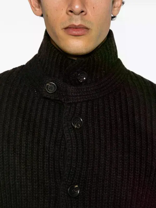 DANIELE FIESOLI Ribbed-knit Button-up Cardigan