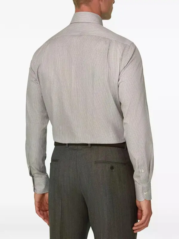 Boggi Milano Shirt In Striped Cotton Regular Fit