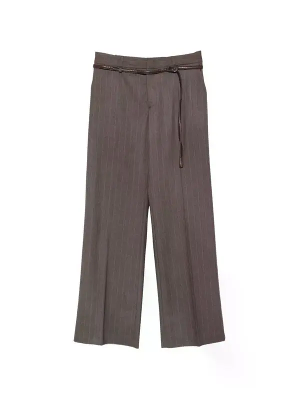 RAME Pinstripe Belted Trousers