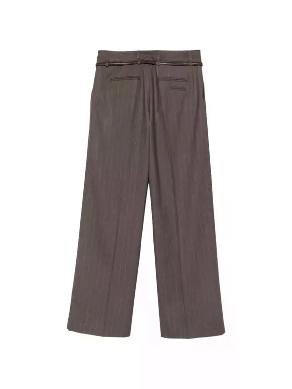 RAME Pinstripe Belted Trousers