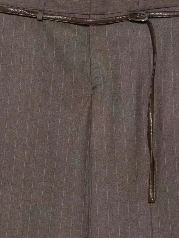 RAME Pinstripe Belted Trousers