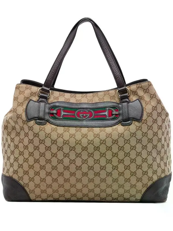 Gucci 2016-2026 Gg Canvas Web Dressage Tote Bag