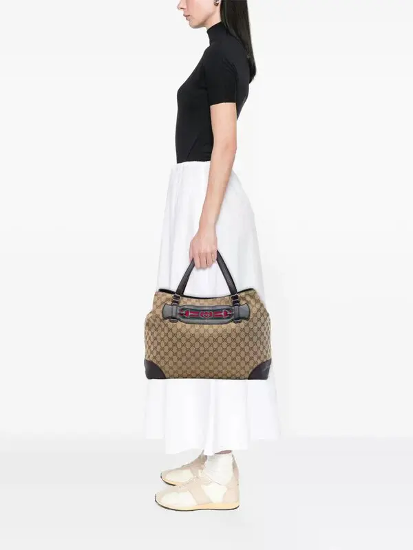 Gucci 2016-2026 Gg Canvas Web Dressage Tote Bag