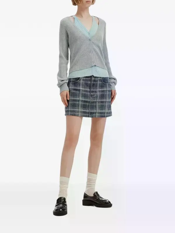 B+AB Ribbed-knit Layered Cardigan