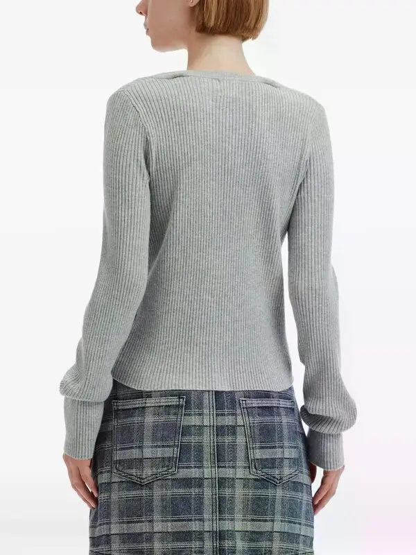 B+AB Ribbed-knit Layered Cardigan