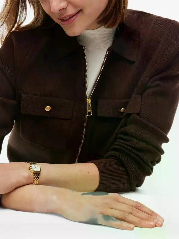 Tommy Hilfiger Zip-up Pocket-detail Cardigan - Brown