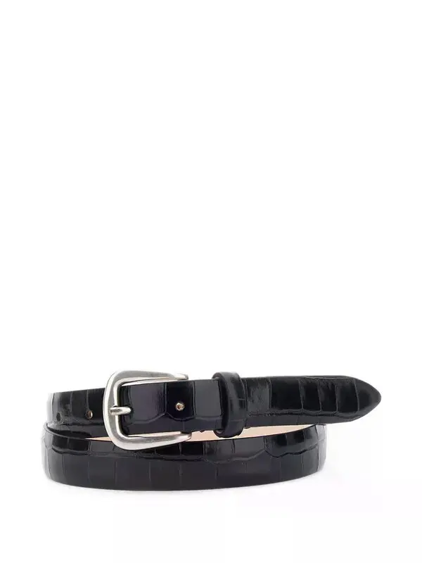 GRIFONI Croc-effect Leather Belt