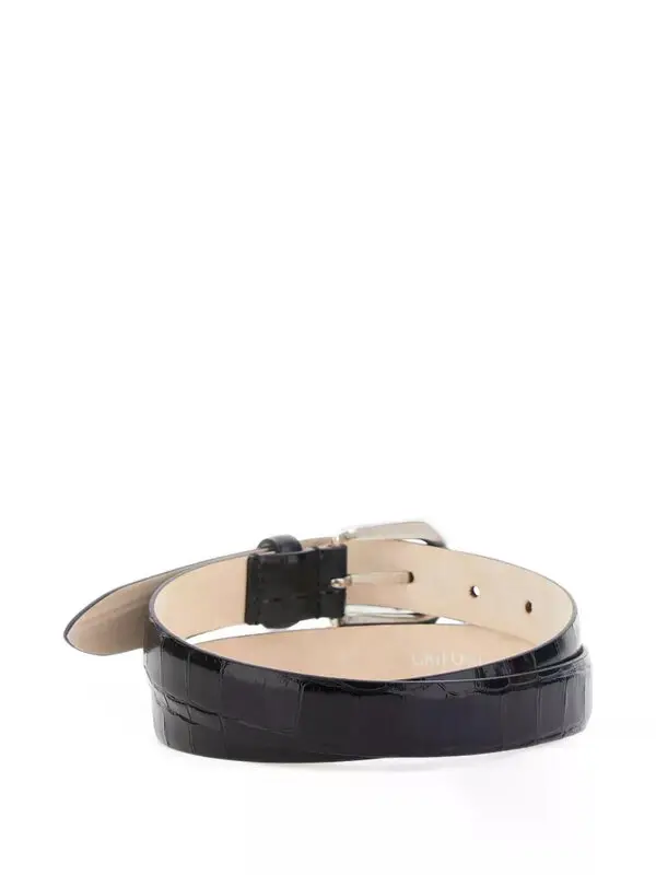 GRIFONI Croc-effect Leather Belt