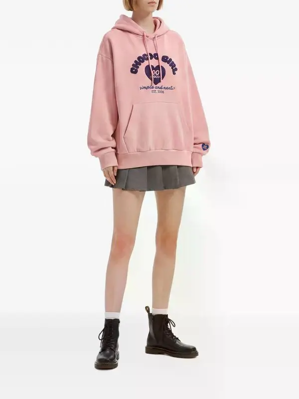 CHOCOOLATE Logo-print Heart-motif Hoodie