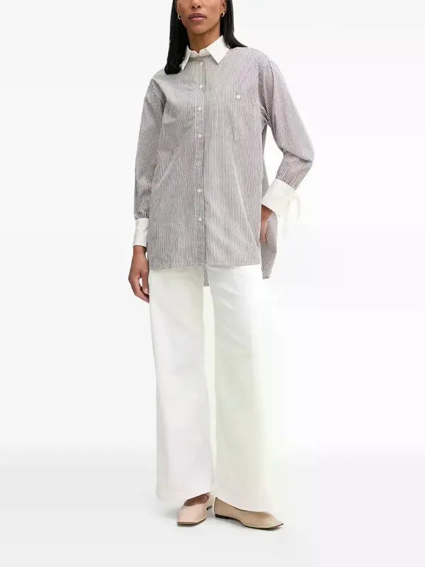 Marc O'polo Striped Tie-cuff Shirt - White