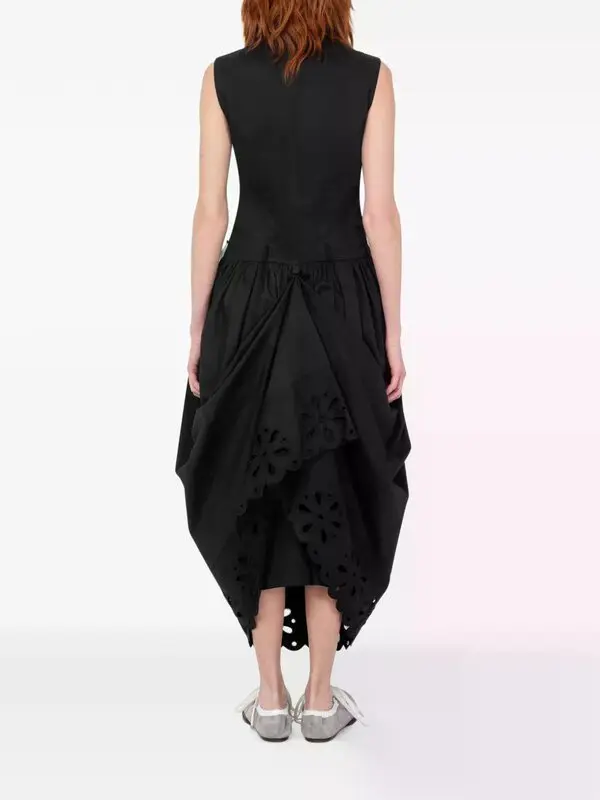 Moschino Broderie-anglaise V-neck Dress