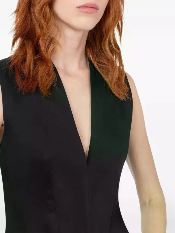 Moschino Broderie-anglaise V-neck Dress