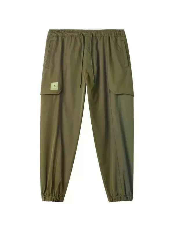 FINGERCROXX Drawstring Cargo-pockets Track Pants - Green