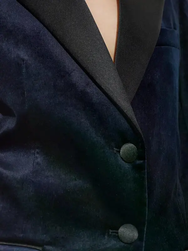Victoria Beckham Velvet Single-vent Blazer