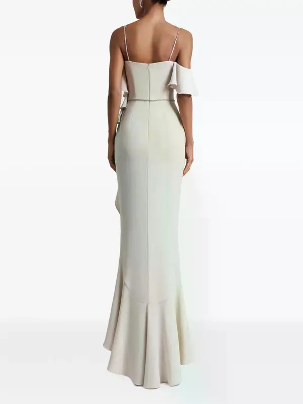GEMY MAALOUF Ruffled Crystal-embellished Dress