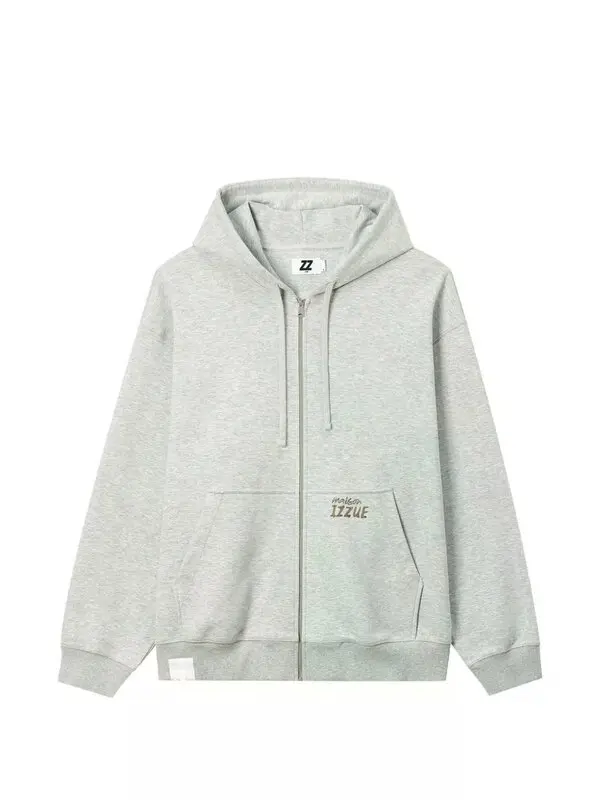 Izzue Slogan-print Zip-up Hoodie