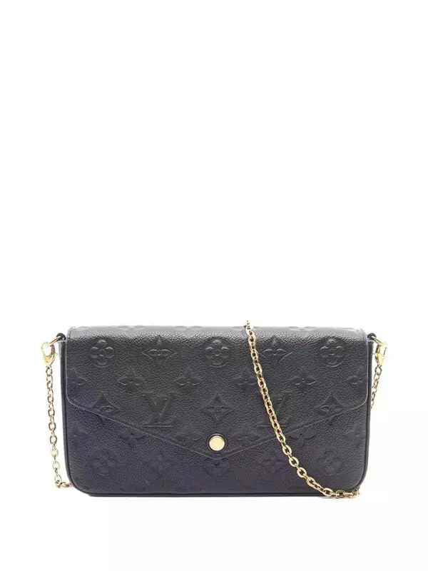 LOUIS VUITTON 2018 Monogram Empreinte Pochette Felicie Crossbody Bag - Black