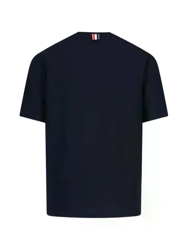 Thom Browne Rwb Stripe-detail T-shirt - Blue