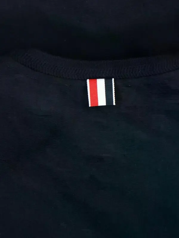 Thom Browne Rwb Stripe-detail T-shirt - Blue