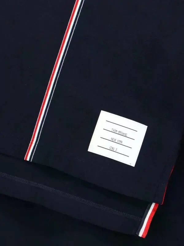 Thom Browne Rwb Stripe-detail T-shirt - Blue
