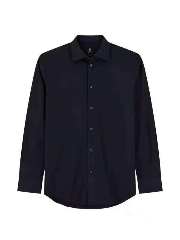 Boggi Milano Polo Shirt In Cotton And Silk Regular-fit - Black