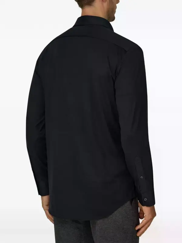 Boggi Milano Polo Shirt In Cotton And Silk Regular-fit - Black