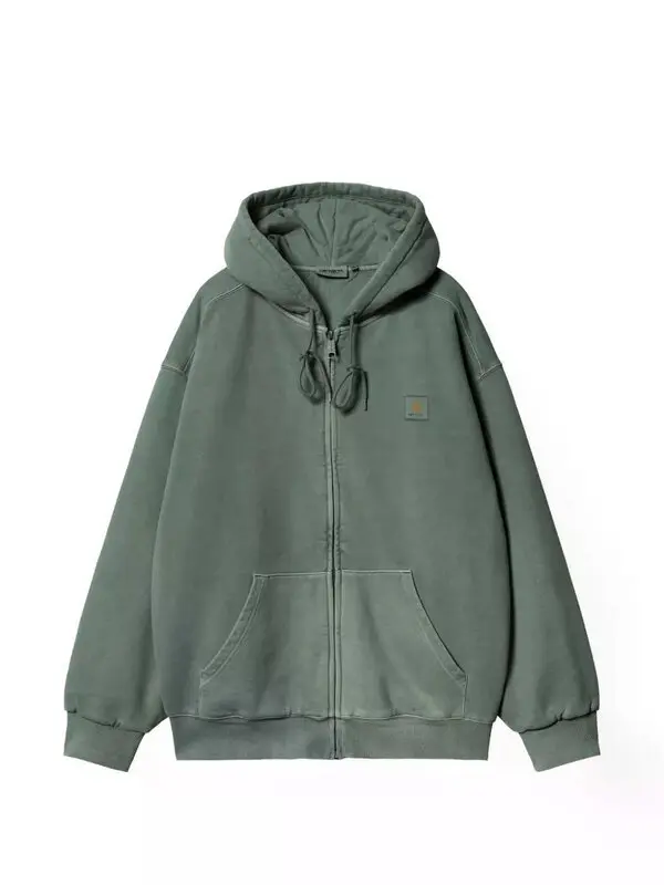 Carhartt Work In Progress Vista Logo-patch Zip-up Jacket - Green