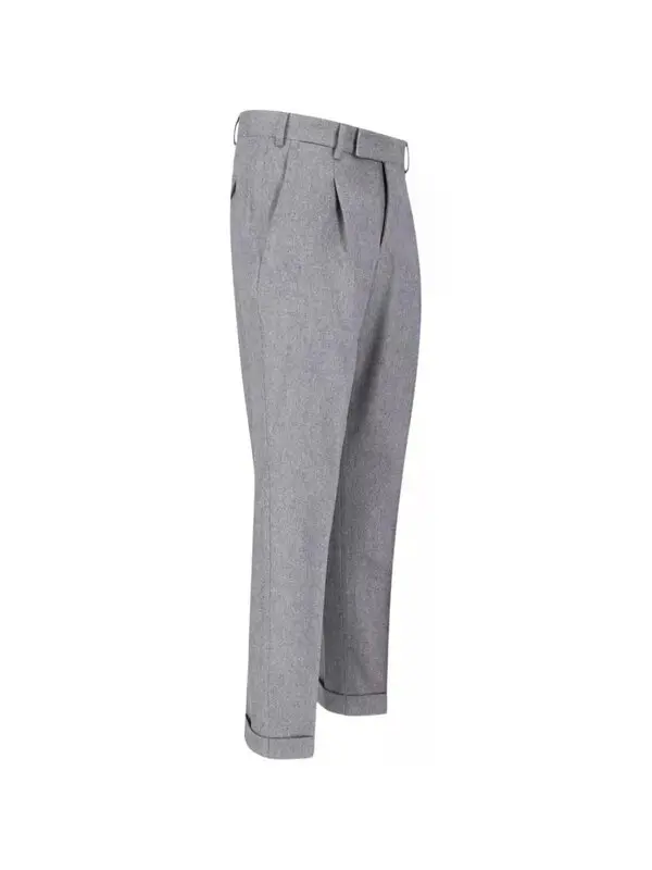PT TORINO Pleated Turn-up Trousers