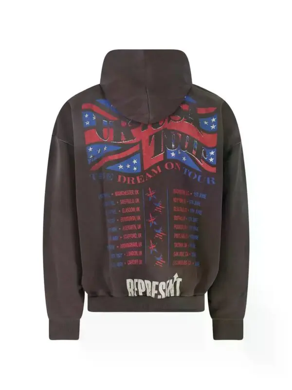 REPRESENT Graphic-print Cotton Hoodie