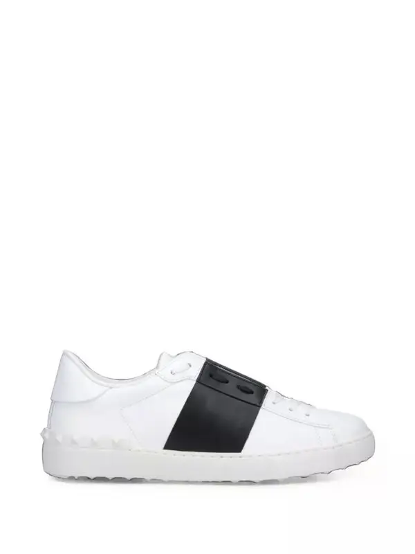 Valentino Garavani Open Rockstud Leather Sneakers - White