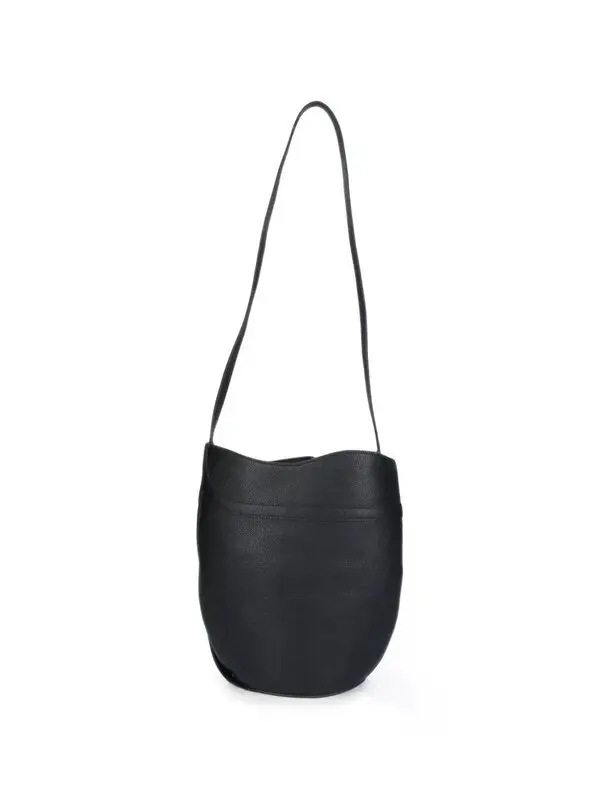 LIFFNER Belted Buckle-detail Pebbled Bucket Bag