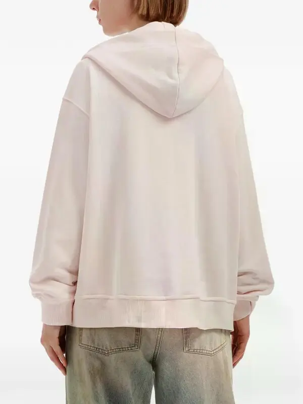 TOUT A COUP Lace-trim Zip-up Hoodie