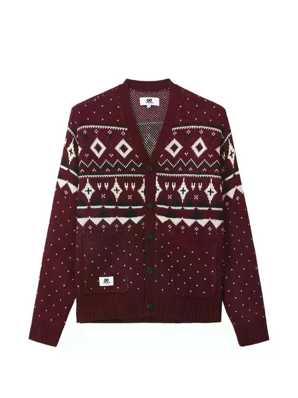 CHOCOOLATE Fair Isle-knit Cardigan - Red
