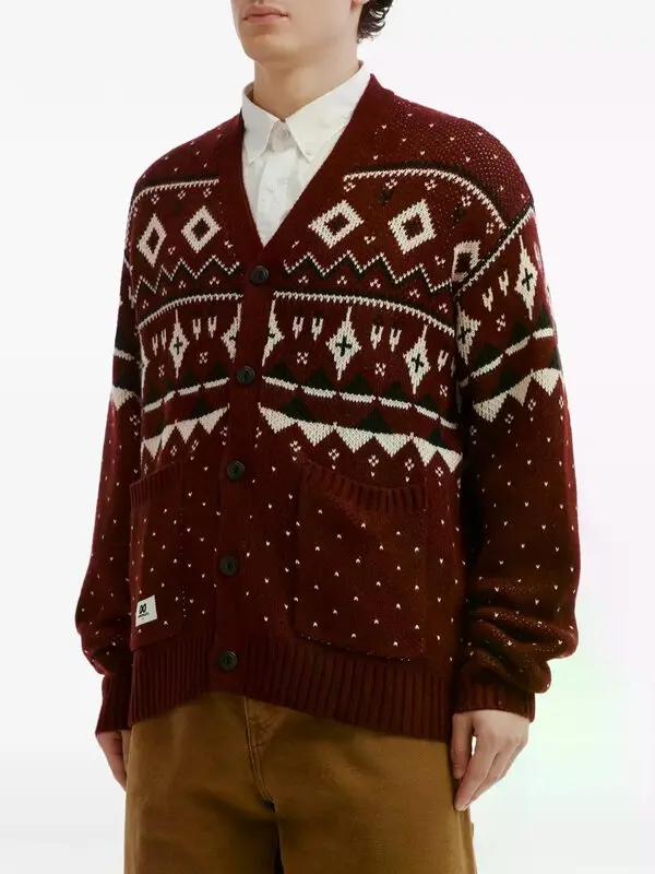CHOCOOLATE Fair Isle-knit Cardigan