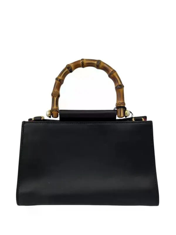 Gucci 2000-2015 Mini Nappa Bamboo Web Nymphaea Top Handle Bag Satchel