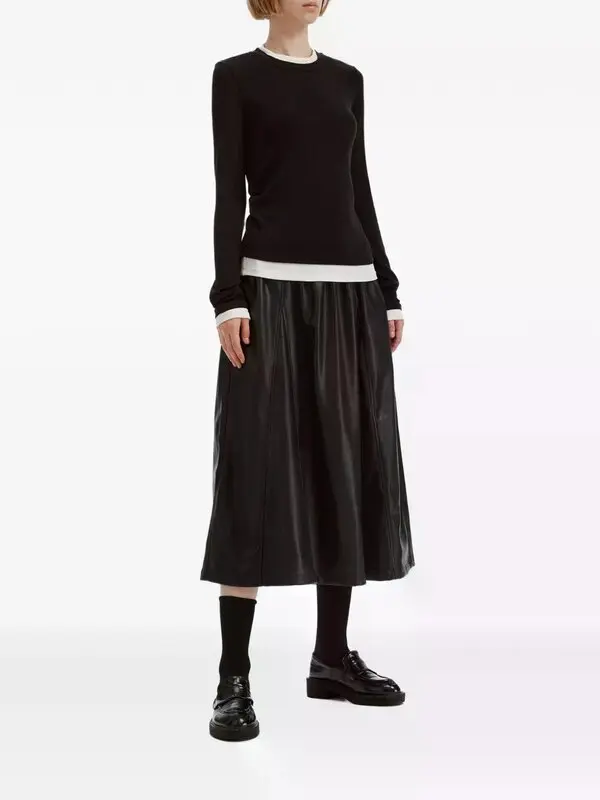 TOUT A COUP Layered-effect Ruched-side Top