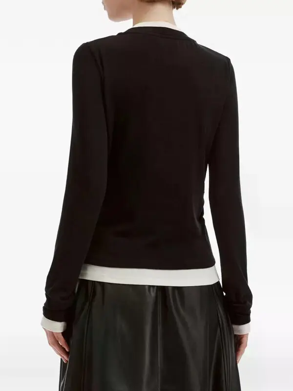 TOUT A COUP Layered-effect Ruched-side Top