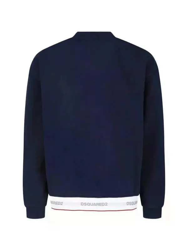 Dsquared2 Logo-waistband Cotton Sweatshirt - Blue