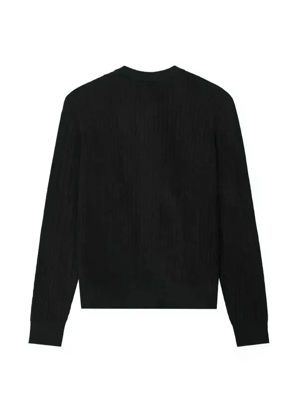 CHOCOOLATE Cable-knit Logo-embroidered Cardigan