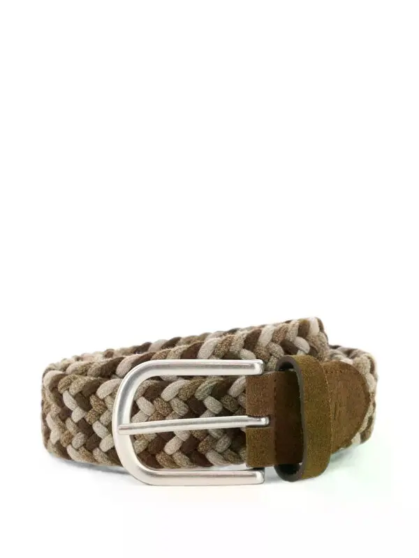 Boggi Milano Woven Stretch Wool Blend Belt