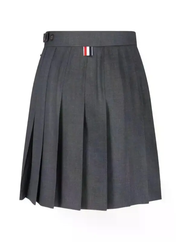 Thom Browne Super 120's Twill Pleated Midi Skirt
