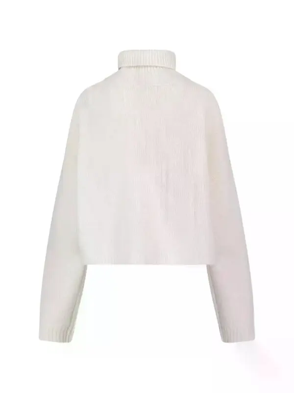 LISA YANG Zerlina Roll-neck Cropped Sweater - Neutrals