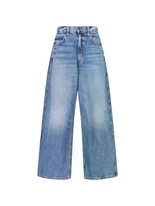 NILI LOTAN Faded Wide-leg Jeans - Blue