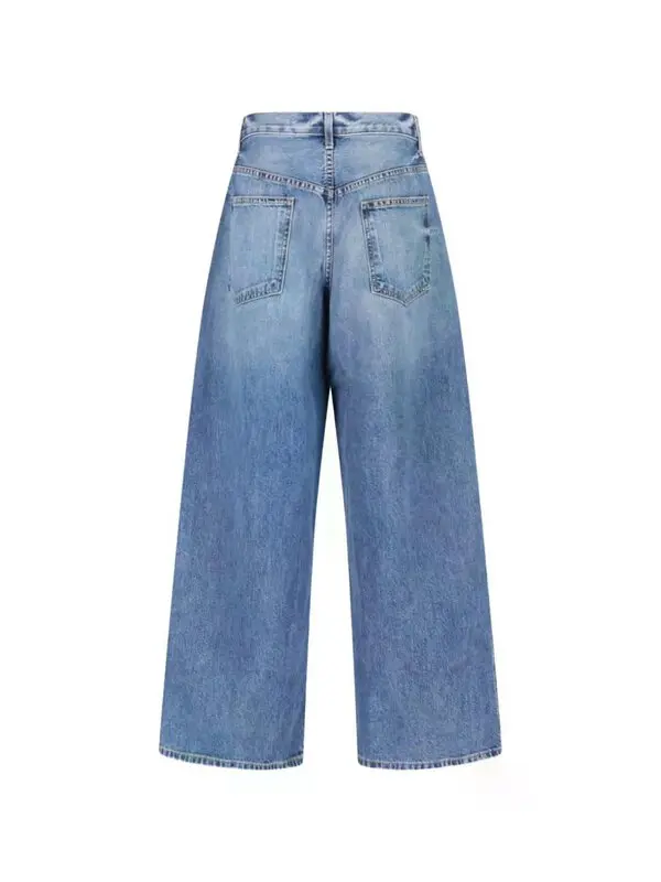 NILI LOTAN Faded Wide-leg Jeans