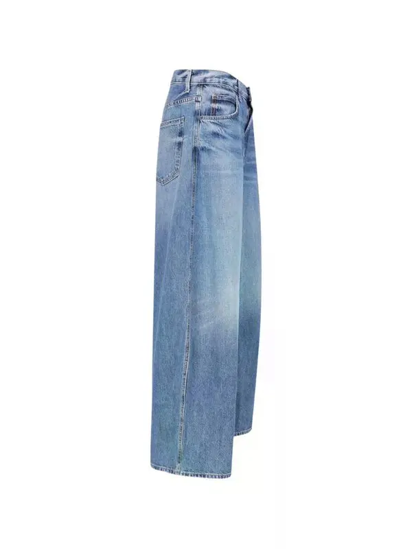NILI LOTAN Faded Wide-leg Jeans