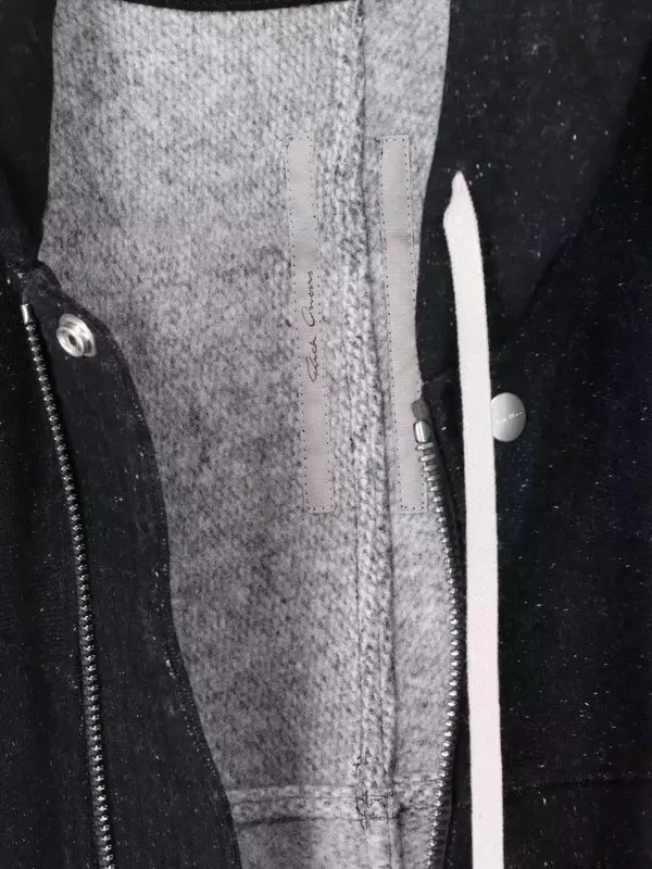 Rick Owens Zip-up Hoodie - Black