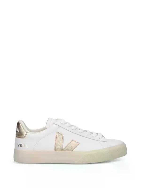 VEJA Campo Logo-patch Leather Sneakers - White