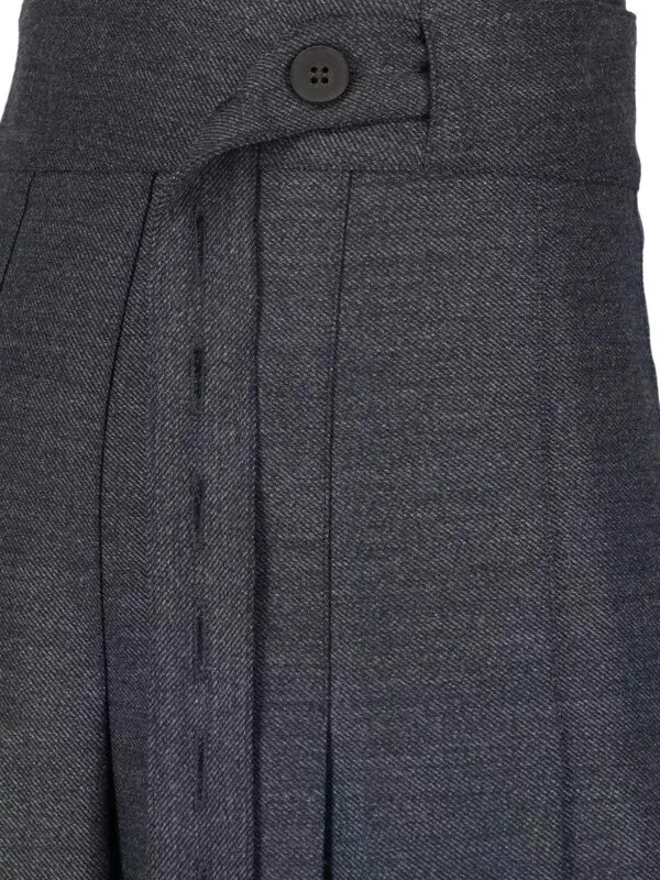 RÓHE Pleated Mid-lengh Skirt - Grey