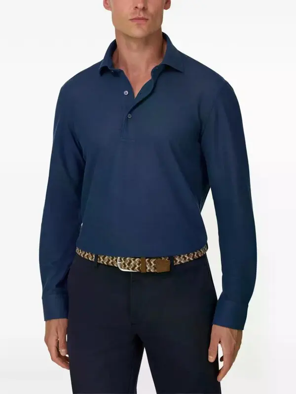 Boggi Milano Sakura Polo In Japanese Jersey