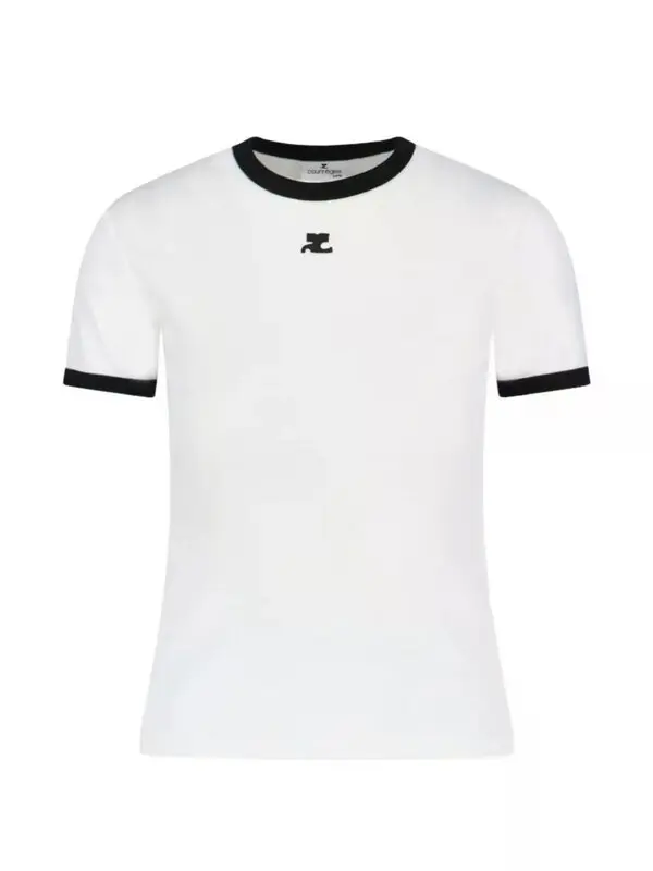 COURREGES Logo-patch T-shirt - White